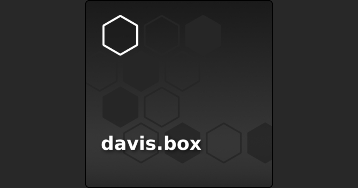davis.box - Profile | .box